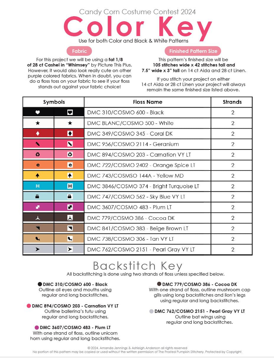 Candy Corn Costume Contest 2024 Cross Stitch Pattern | Frosted Pumpkin ...