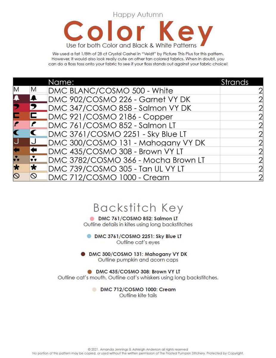 Happy Autumn PDF Cross Stitch Pattern | The Frosted Pumpkin Stitchery