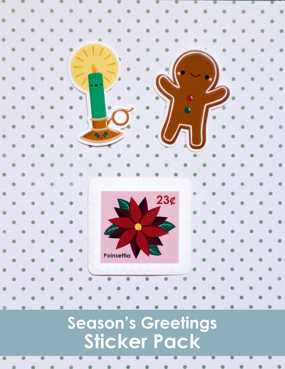 Season's Greetings Sticker Pack | The Frosted Pumpkin Stitchery